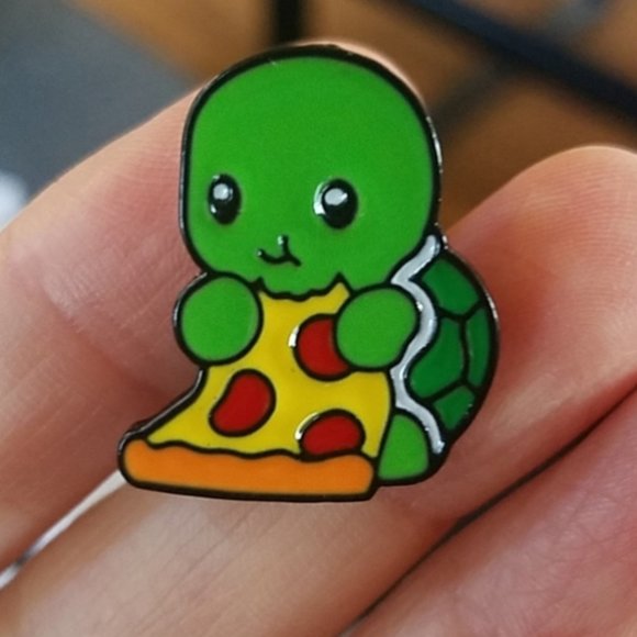 Jewelry | 2 For 13 Baby Tortoise Pizza Slice Pin | Poshmark